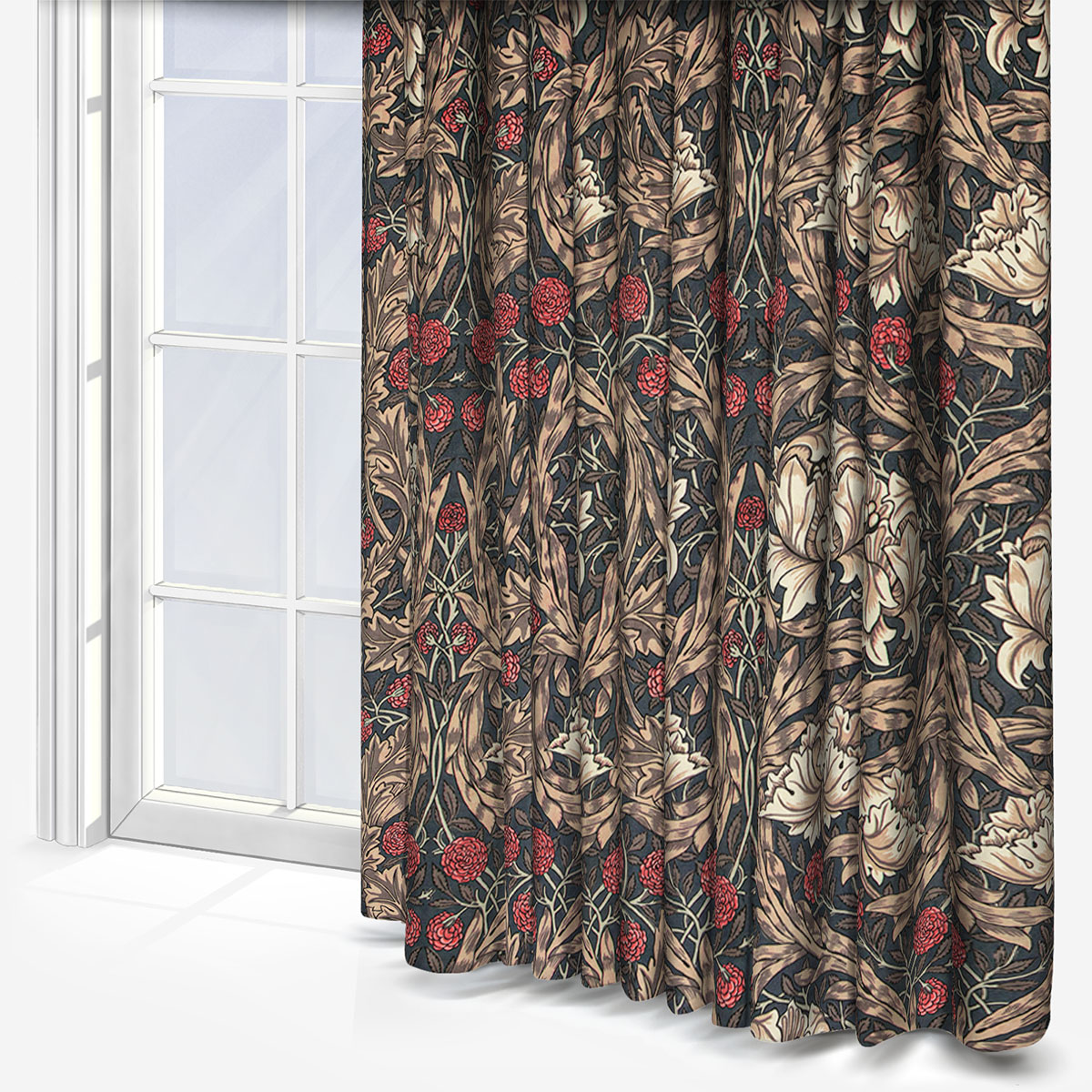 William Morris At Home African Marigold Velvet Walnut Curtain | Blinds ...