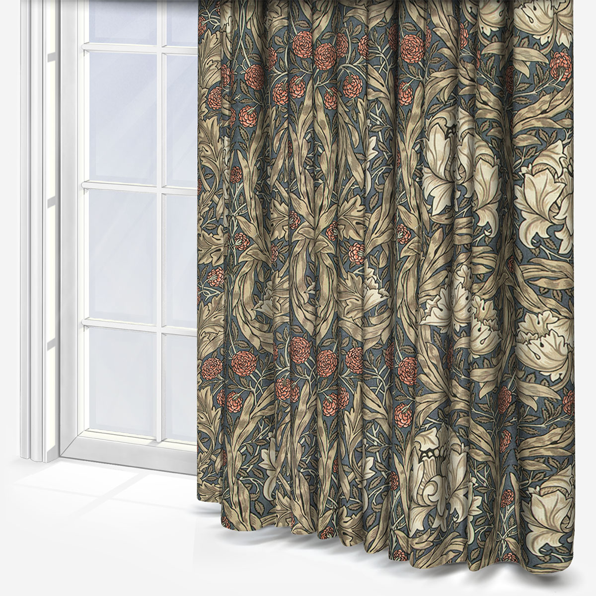 William Morris At Home African Marigold Walnut Curtain | Blinds Direct