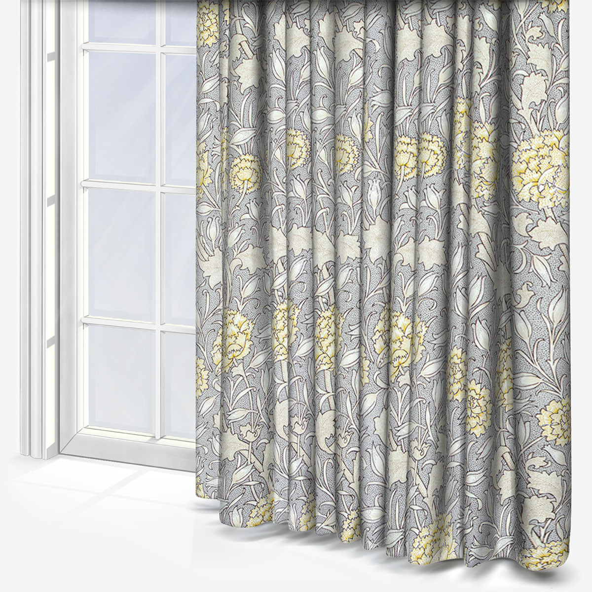 William Morris At Home Wild Tulip Limestone Curtain | Blinds Direct