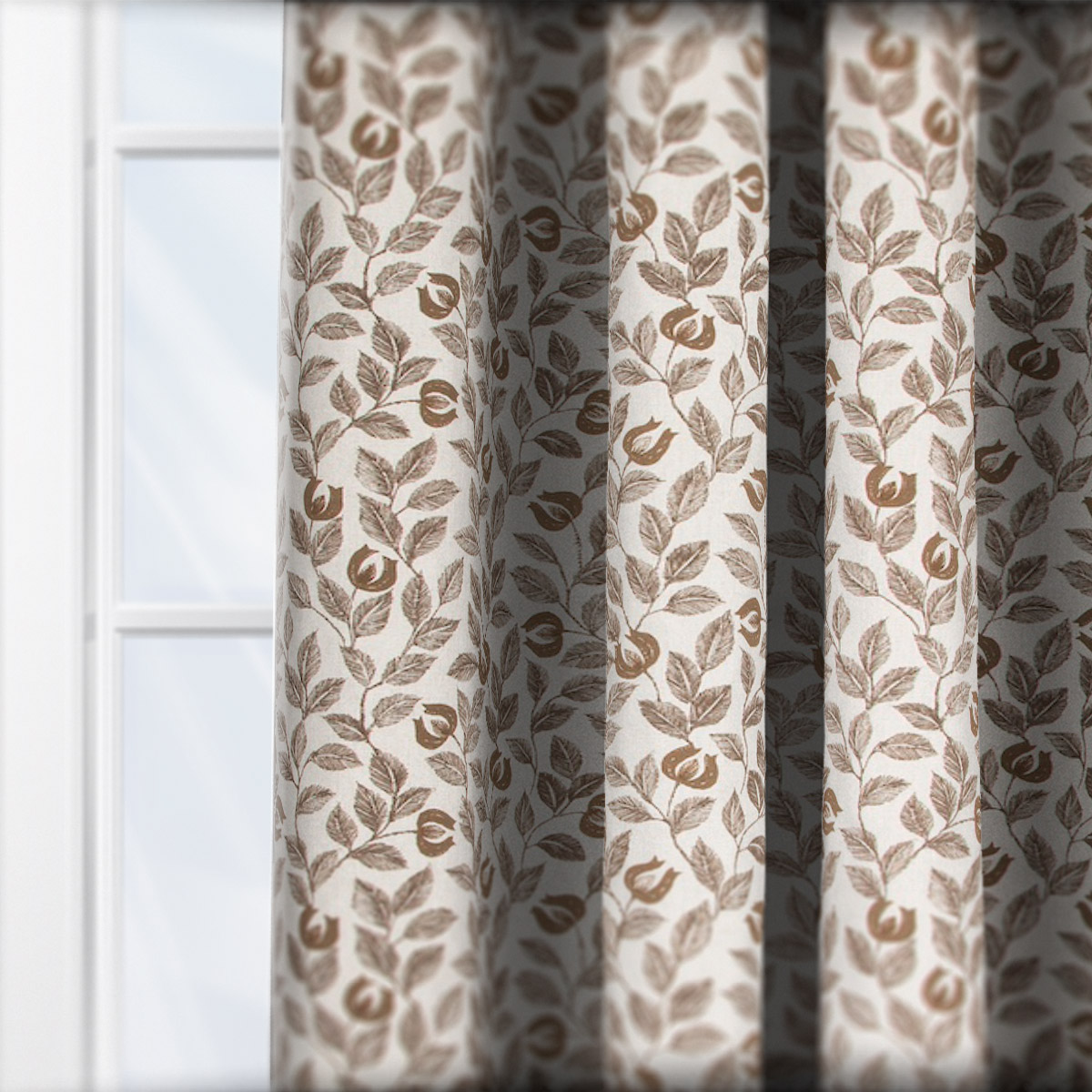 Adeline Walnut Curtain | Blinds Direct