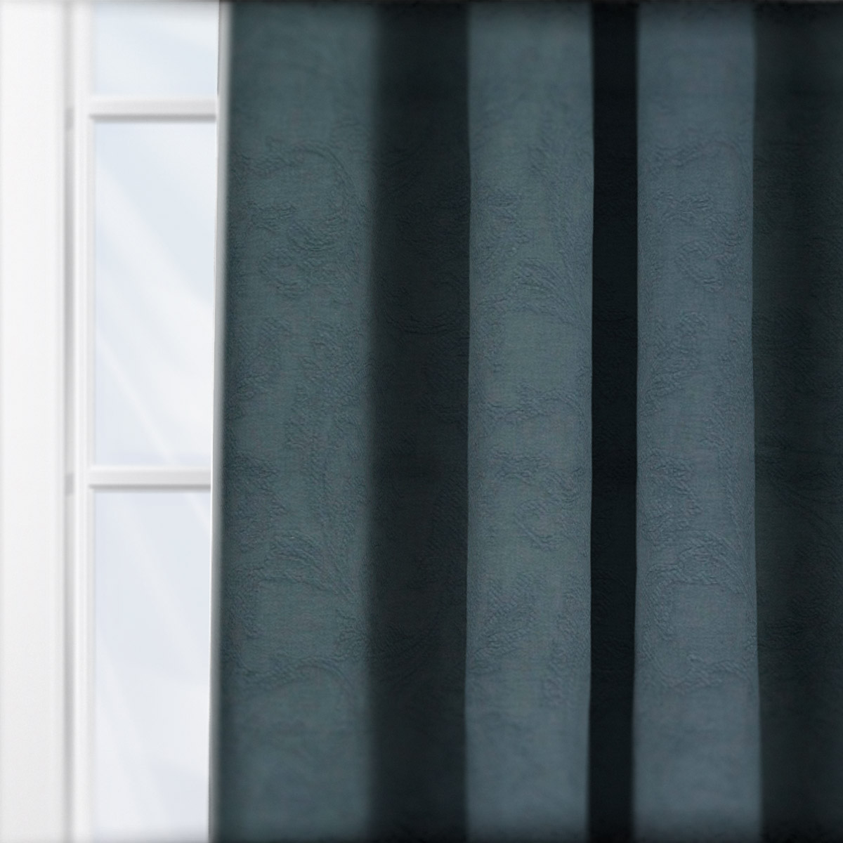 Bordeaux French Blue Curtain | Blinds Direct