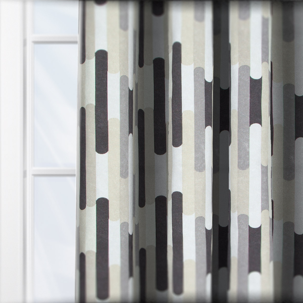 Studio G Seattle Monochrome Curtain | Blinds Direct