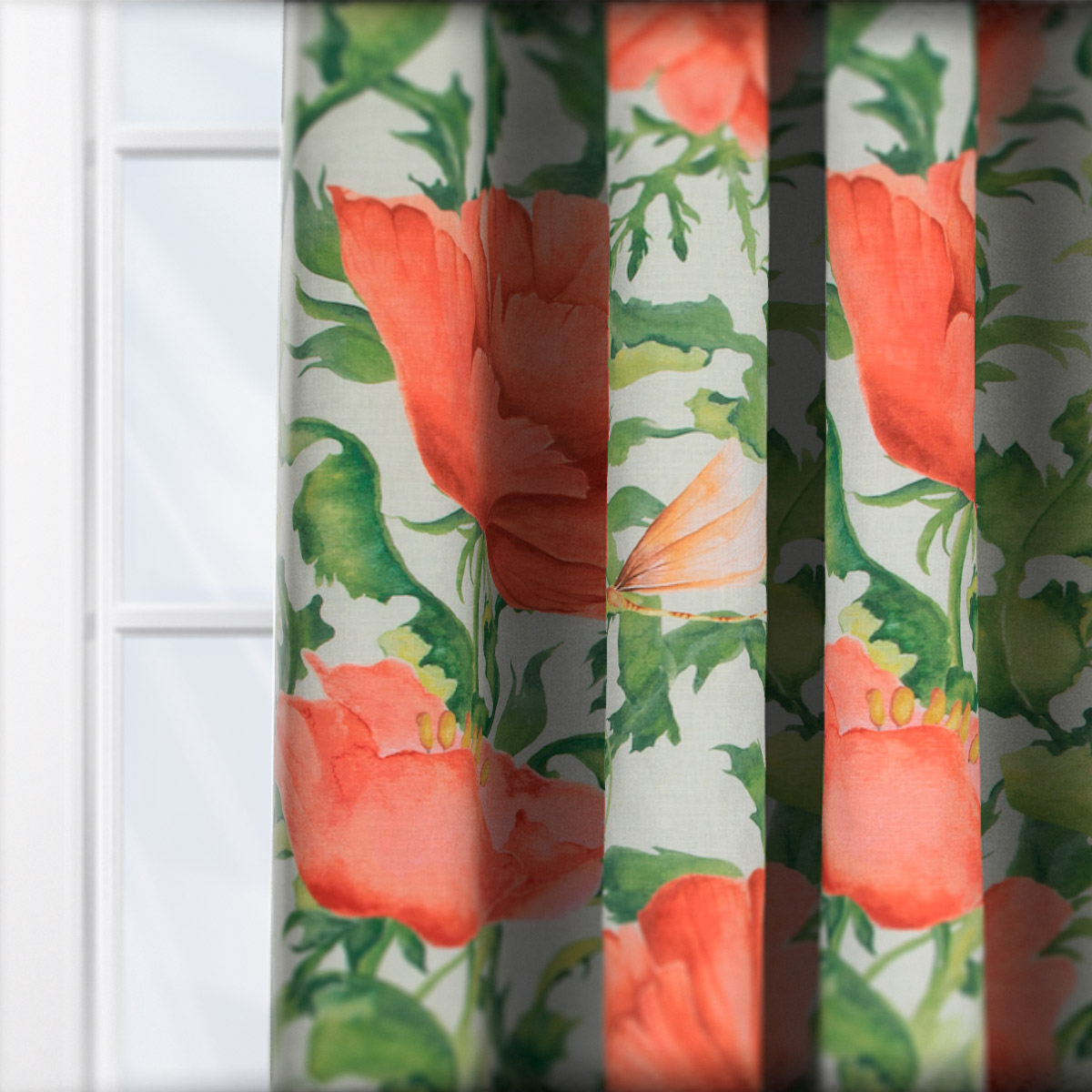 Voyage Veleria Scarlet Curtain | Blinds Direct