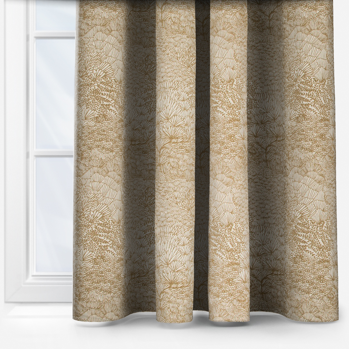 Valloni Ochre Curtain | Blinds Direct