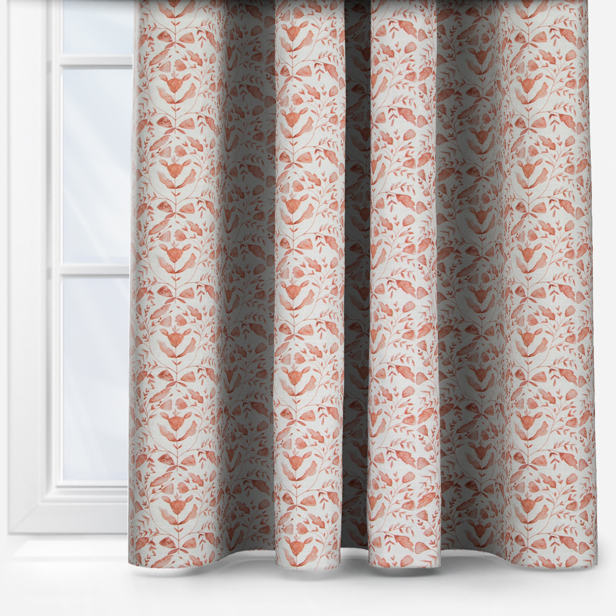 Voyage Juna Terracotta Curtain | Blinds Direct