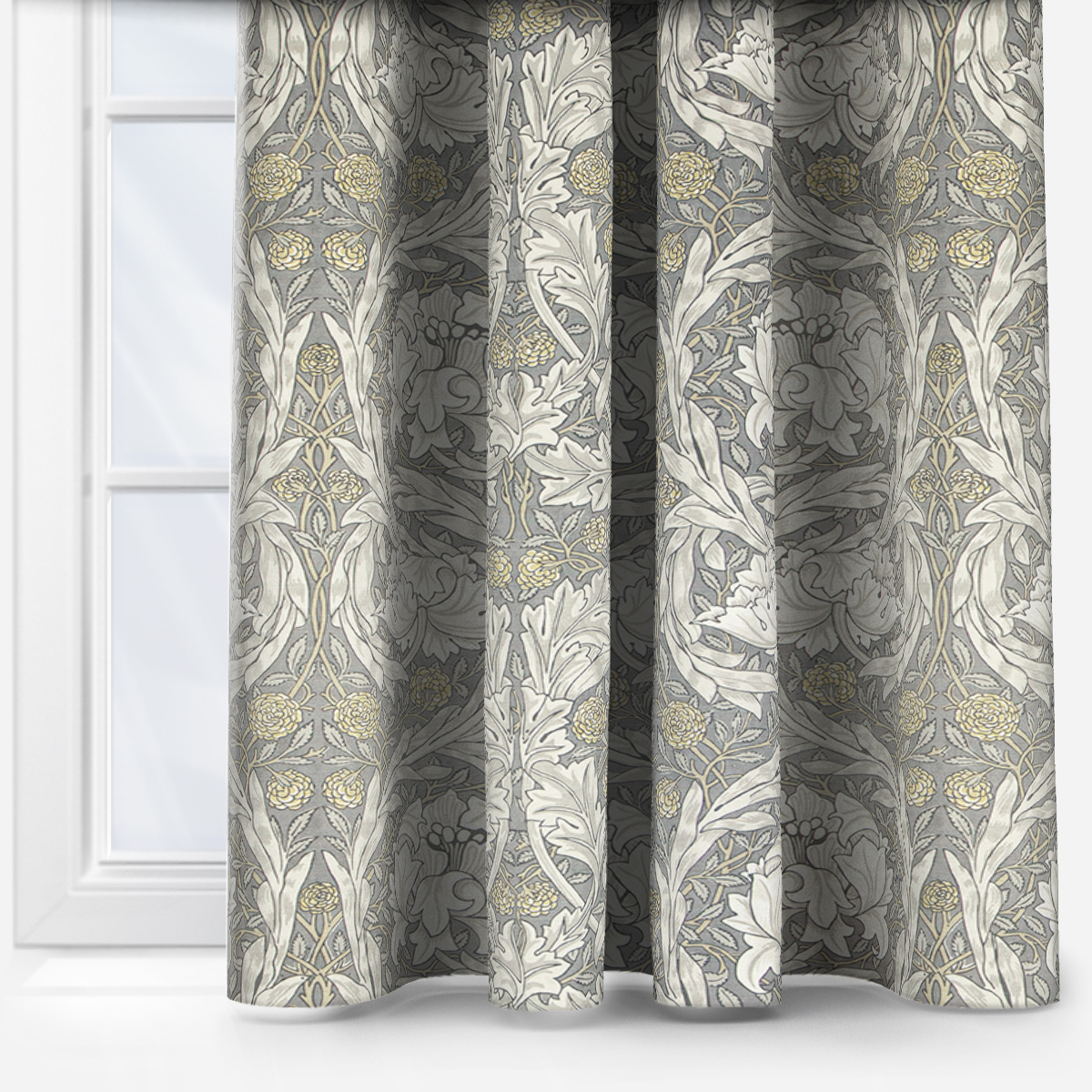 William Morris At Home African Marigold Velvet Limestone Curtain ...