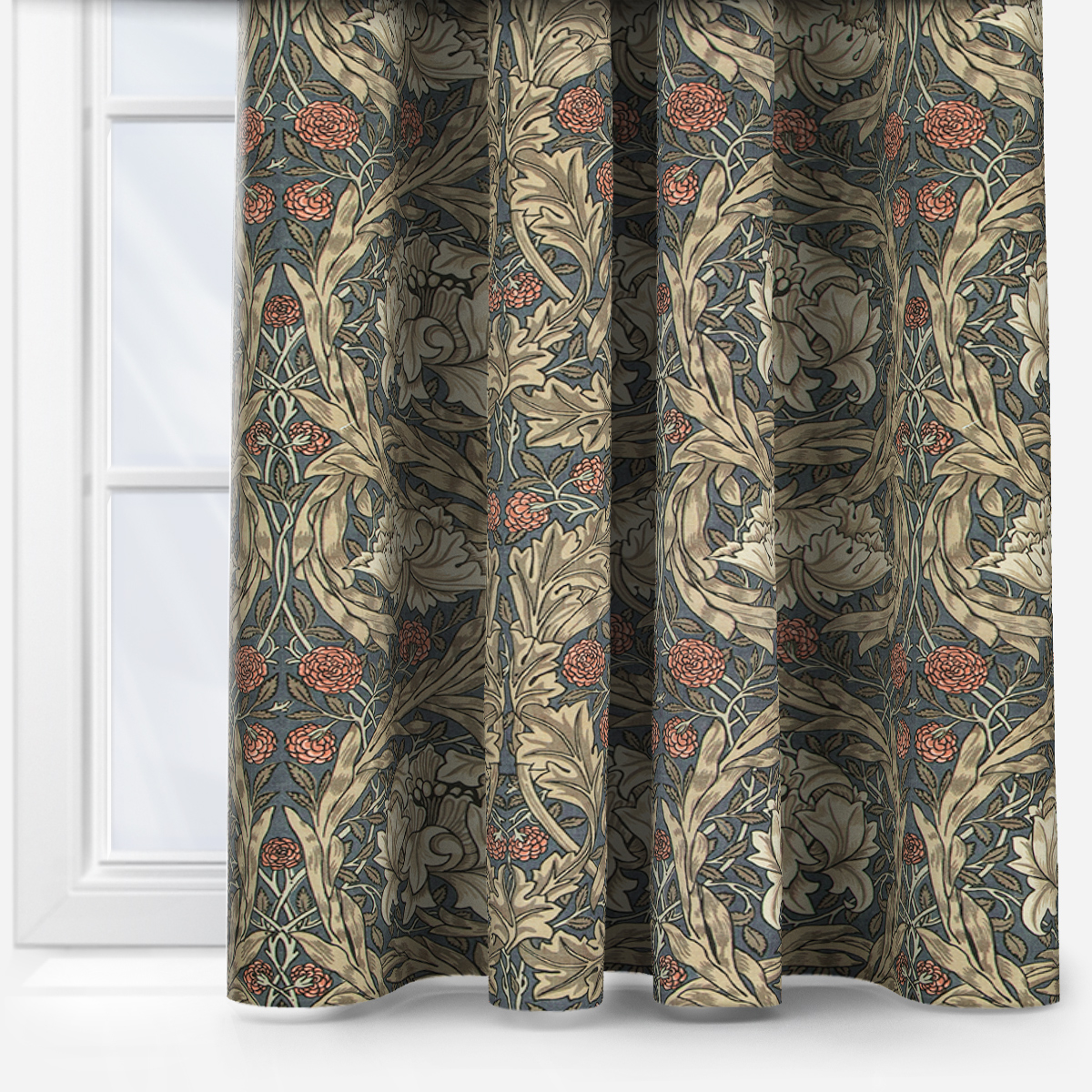 William Morris At Home African Marigold Walnut Curtain | Blinds Direct