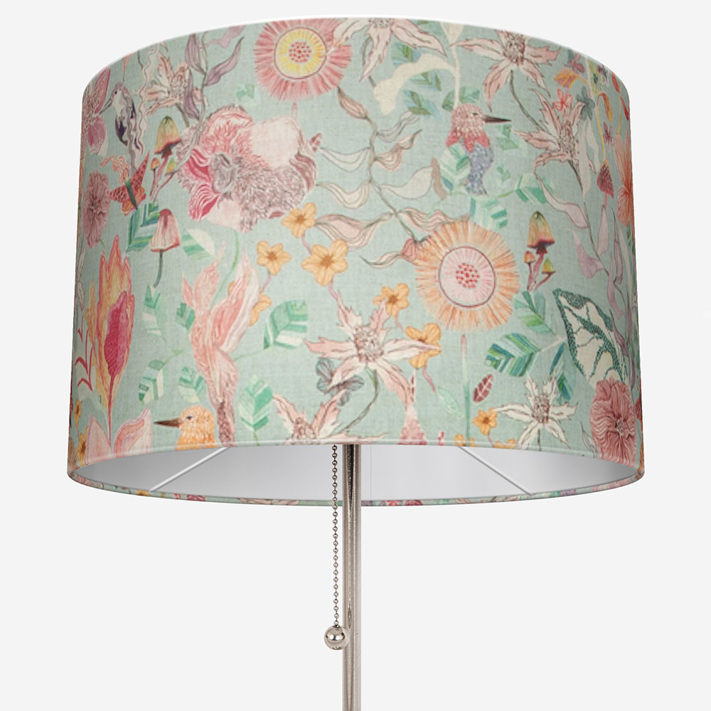 Voyage Primrose Duck Egg Blue Easy Fit Lamp Shade | Blinds Direct