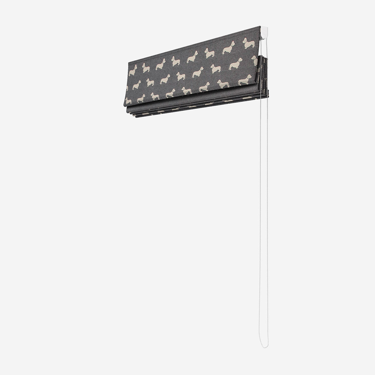 Emily Bond Peggy Smoke Roman Blind | Blinds Direct