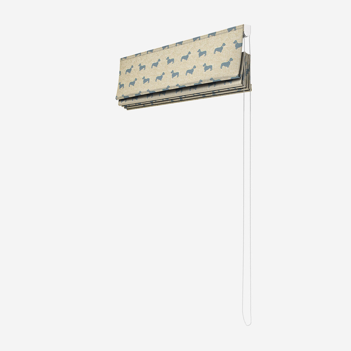 Emily Bond Peggy True Blue Roman Blind | Blinds Direct