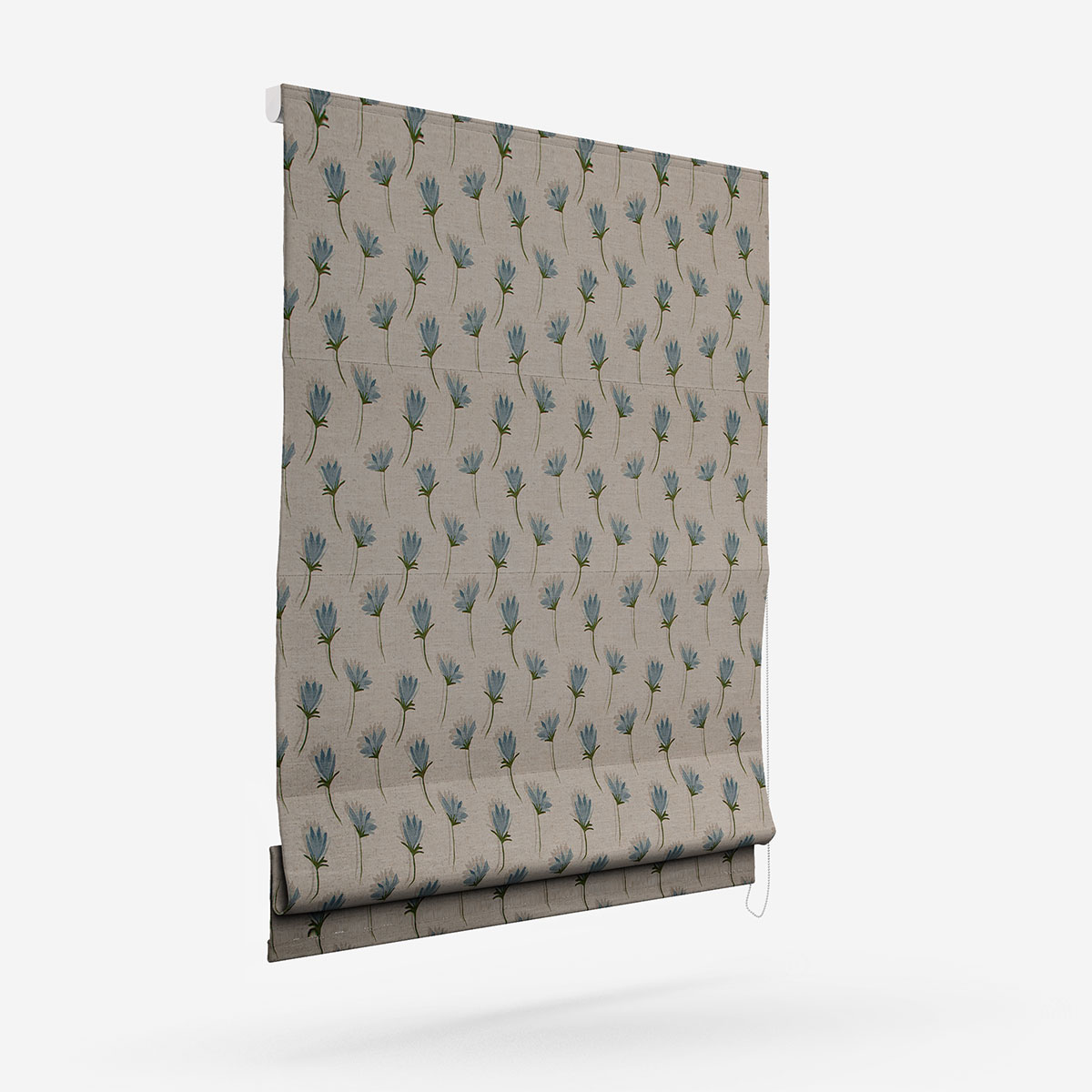 Emily Bond Cornflower Blue Roman Blind | Blinds Direct