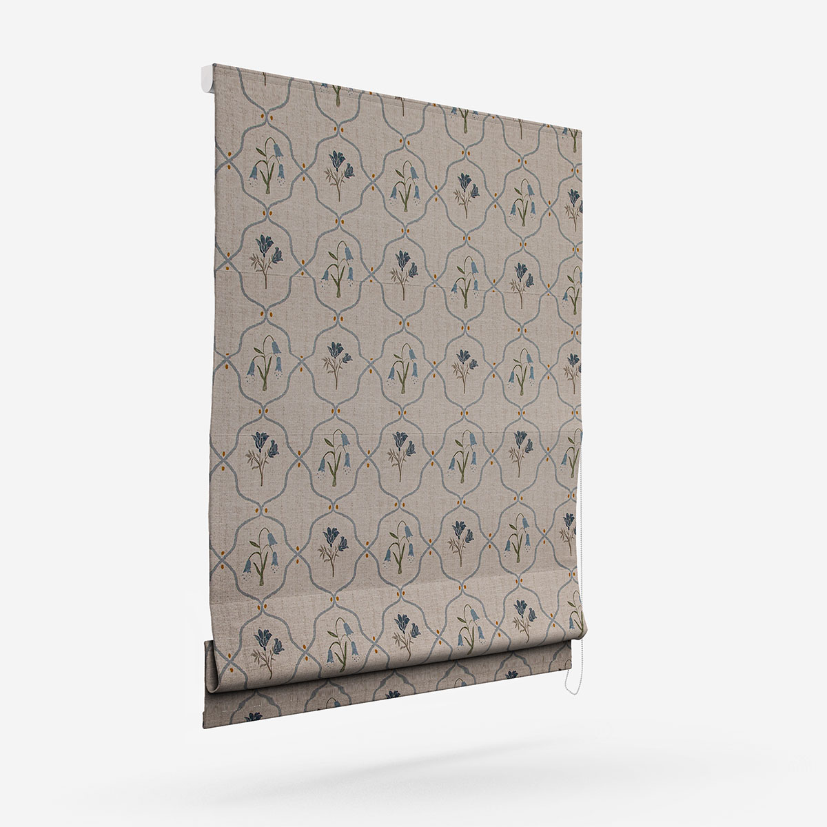 Emily Bond Margot Steel Blue Roman Blind | Blinds Direct