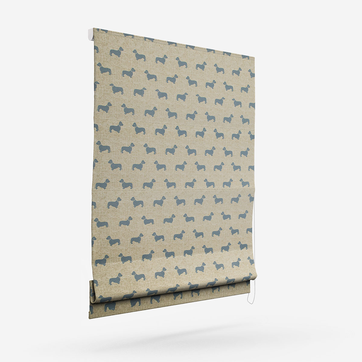 Emily Bond Peggy True Blue Roman Blind | Blinds Direct