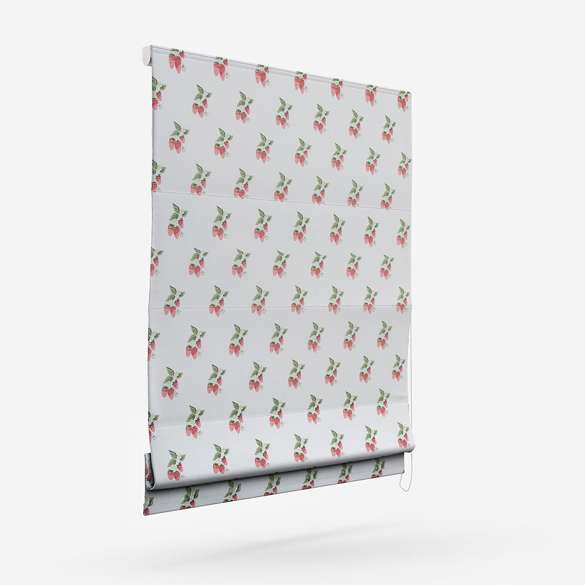 Sophie Allport Strawberries White Roman Blind | Blinds Direct
