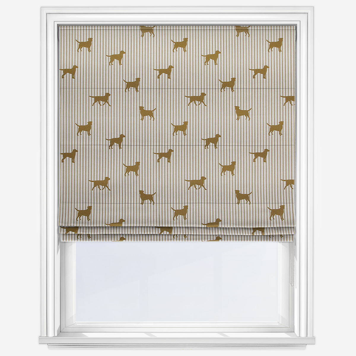 Emily Bond Marley Gold Roman Blind | Blinds Direct