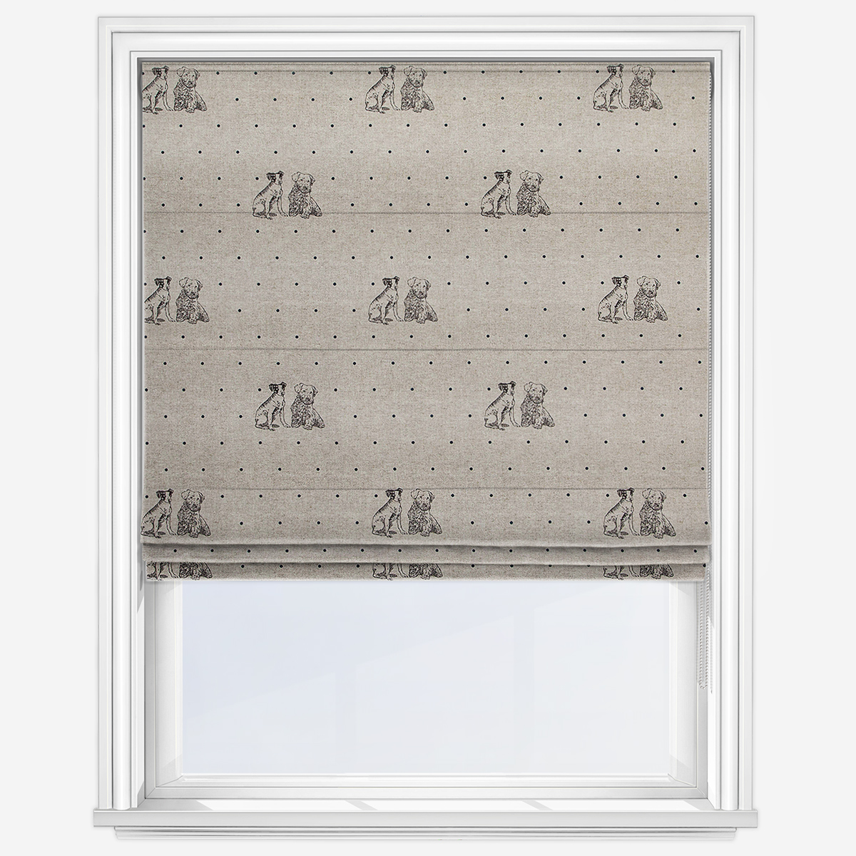 Emily Bond Millie Indigo Roman Blind | Blinds Direct