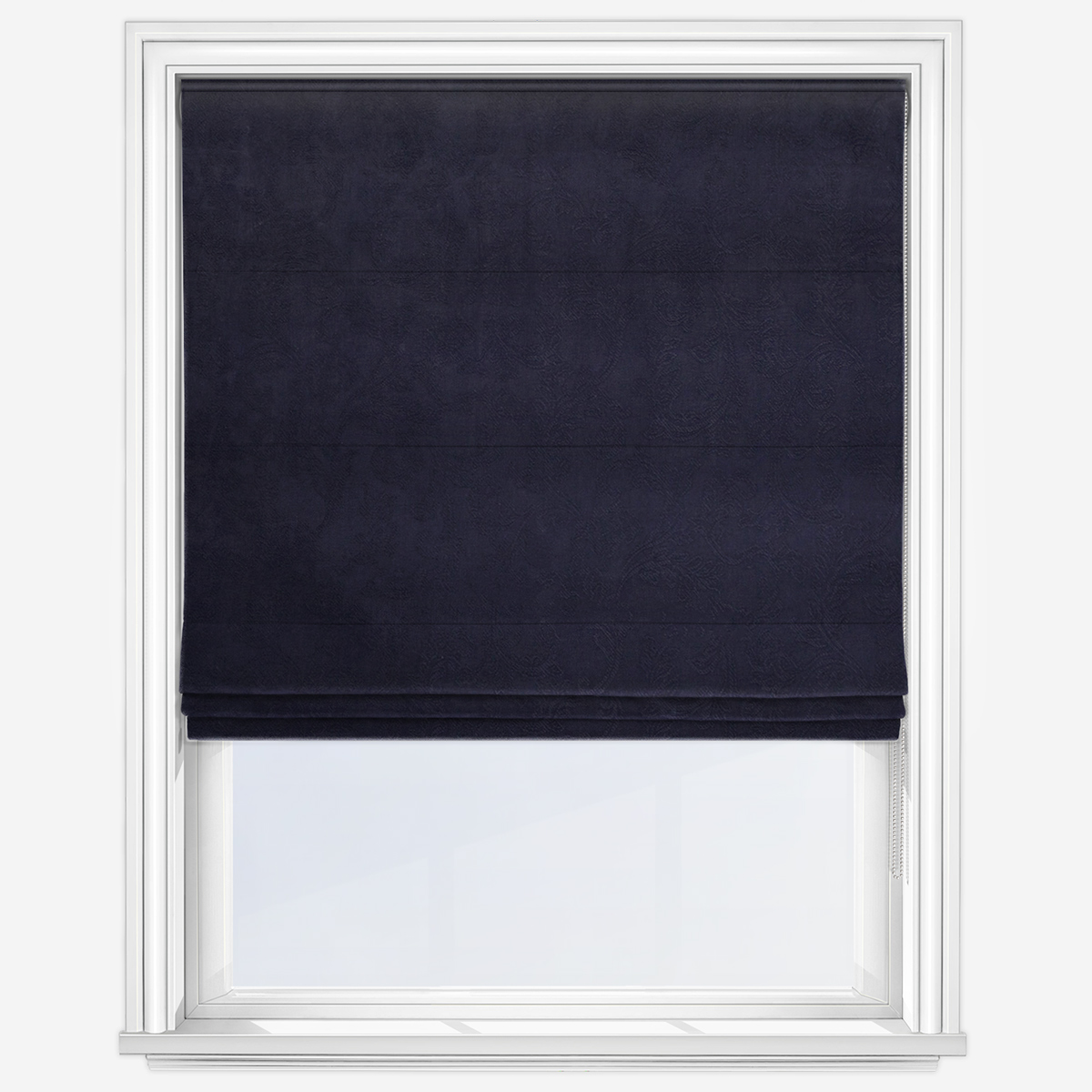 Bordeaux Navy Roman Blind | Blinds Direct