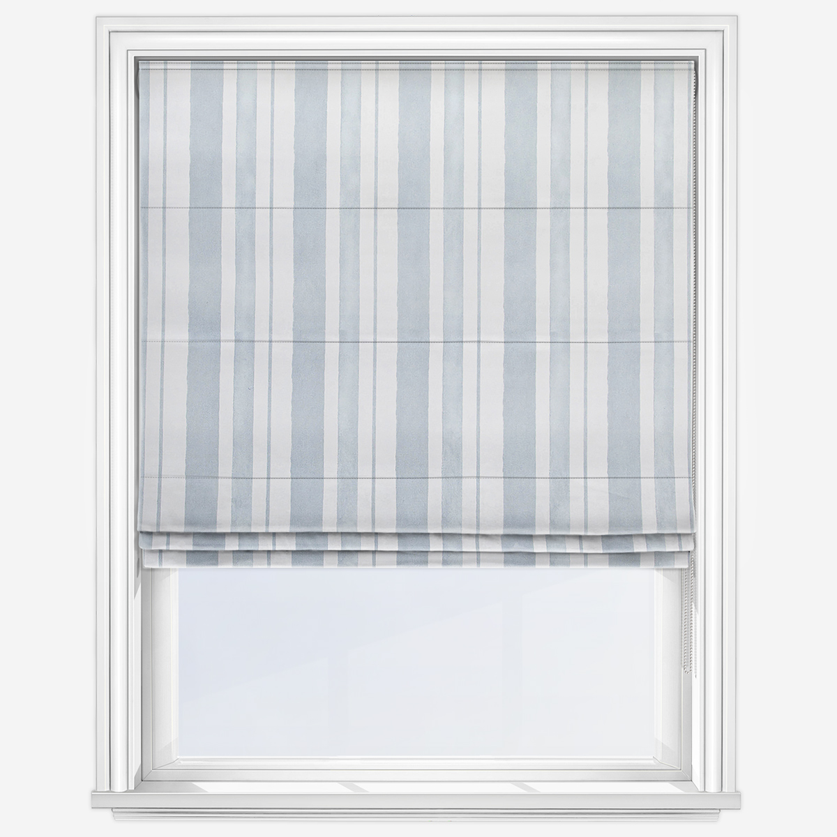 Shabby Chic by Rachel Ashwell Watercolour Stripe Pale Blue Roman Blind ...