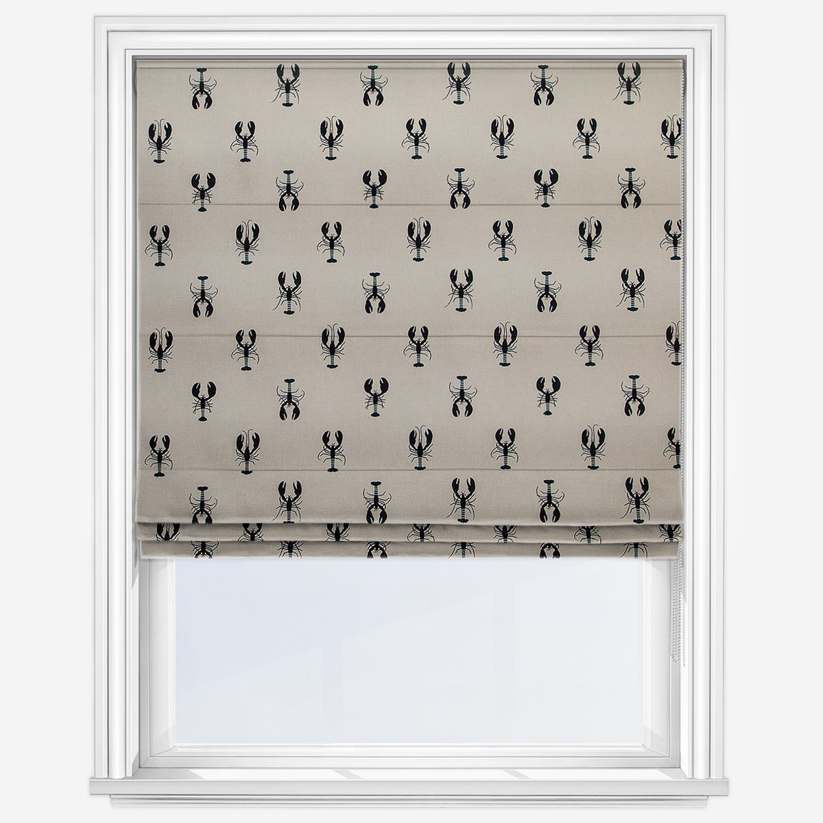 Sophie Allport Lobster White Roman Blind | Blinds Direct