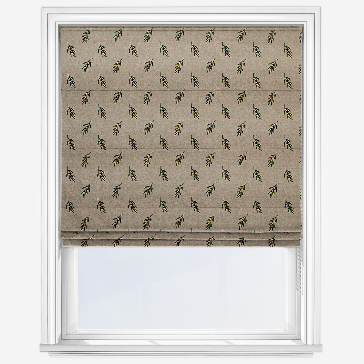 Sophie Allport Olive Linen Roman Blind | Blinds Direct