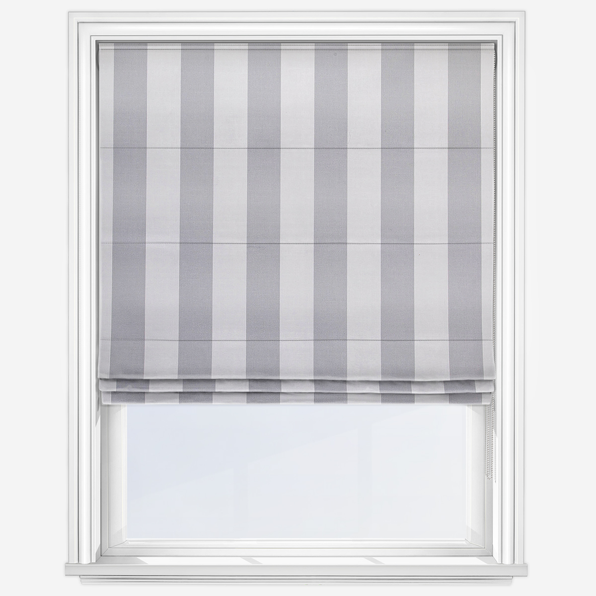 Sophie Allport Witham Stripe Grey Roman Blind | Blinds Direct