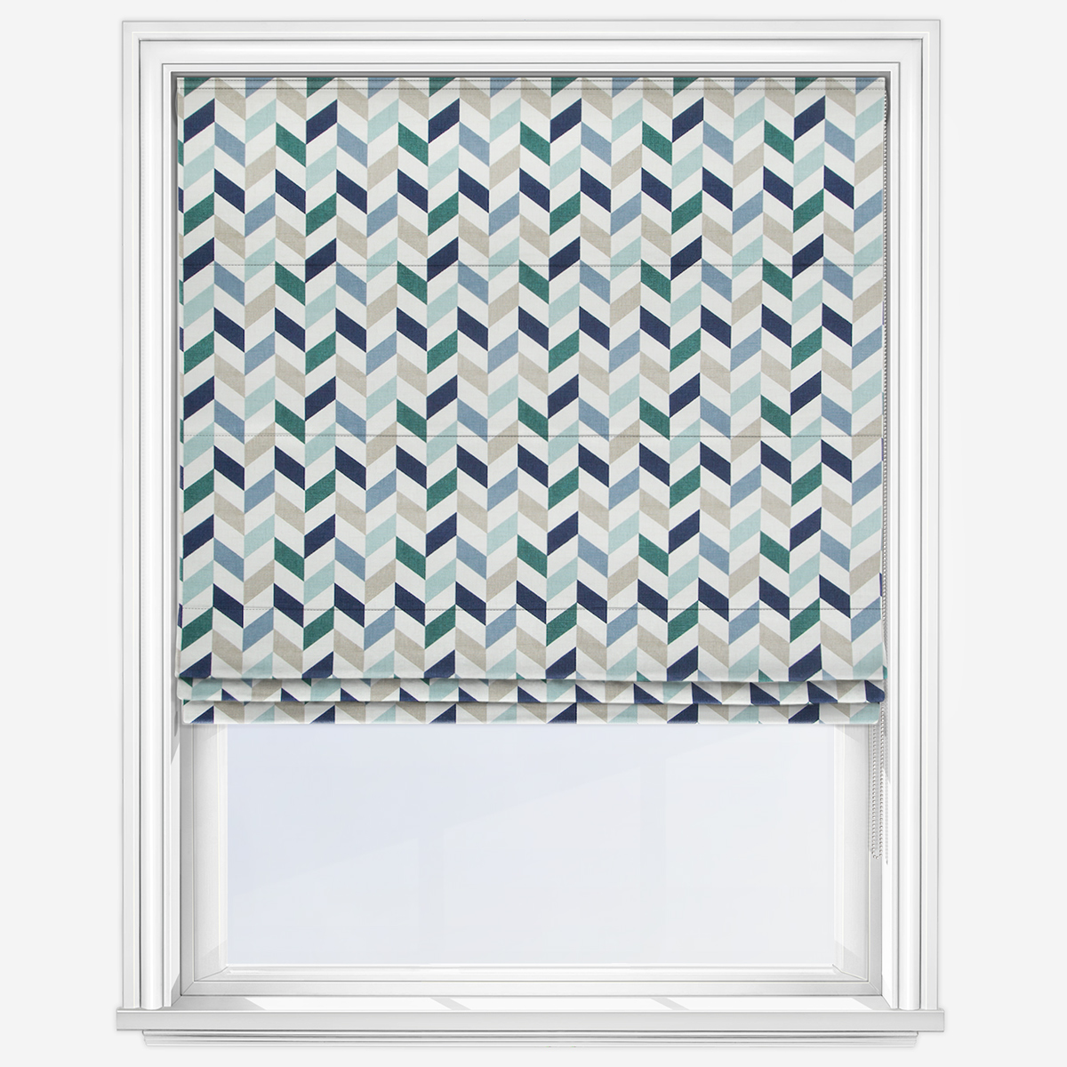 Studio G Phoenix Mineral and Navy Roman Blind | Blinds Direct