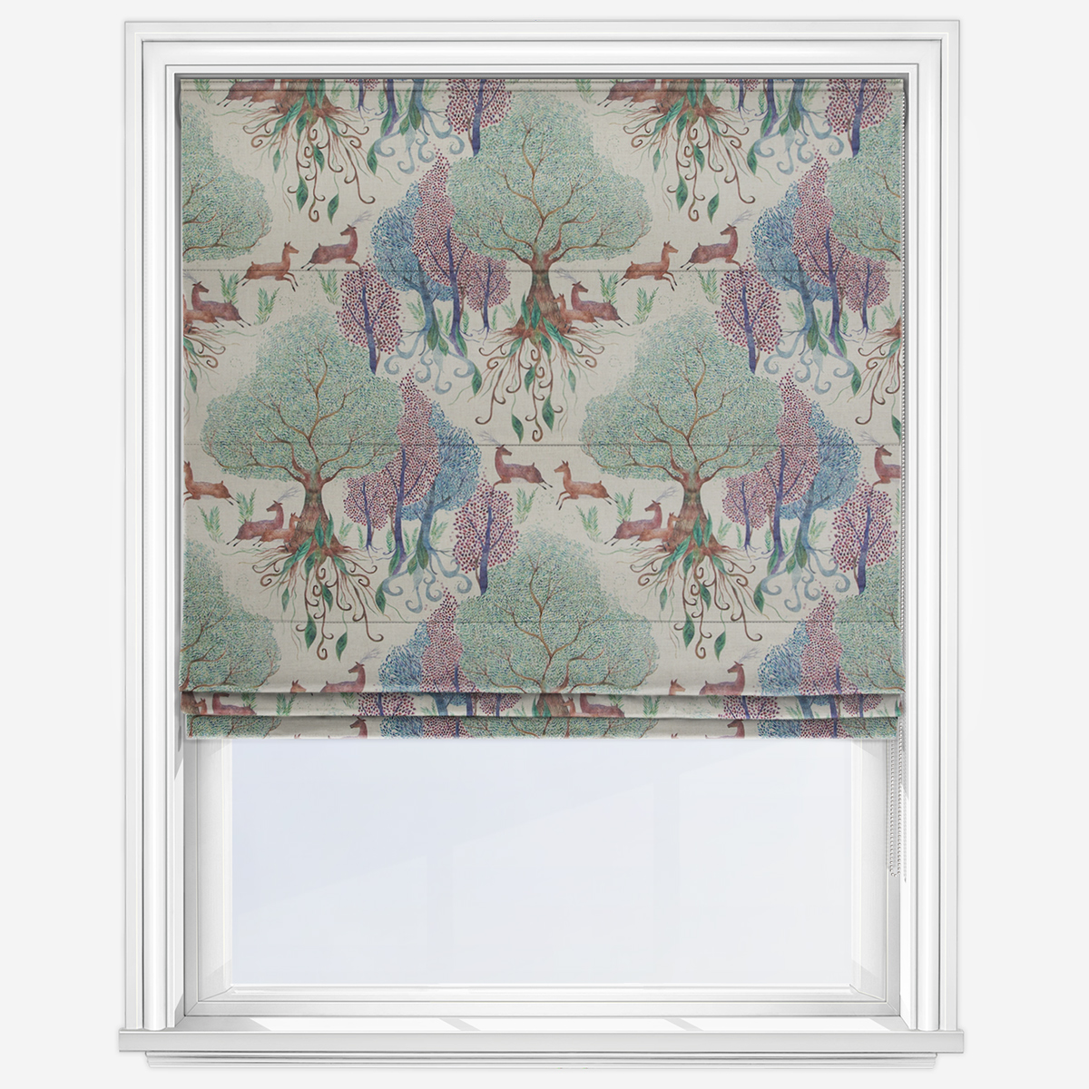 Voyage Willow Woods Dawn Roman Blind | Blinds Direct