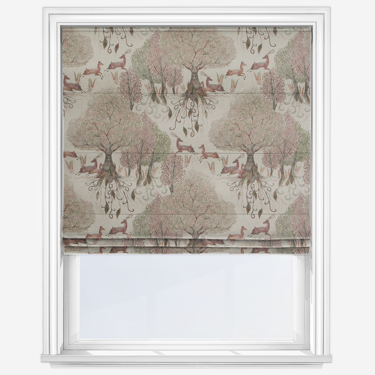 Voyage Willow Woods Stone Roman Blind | Blinds Direct