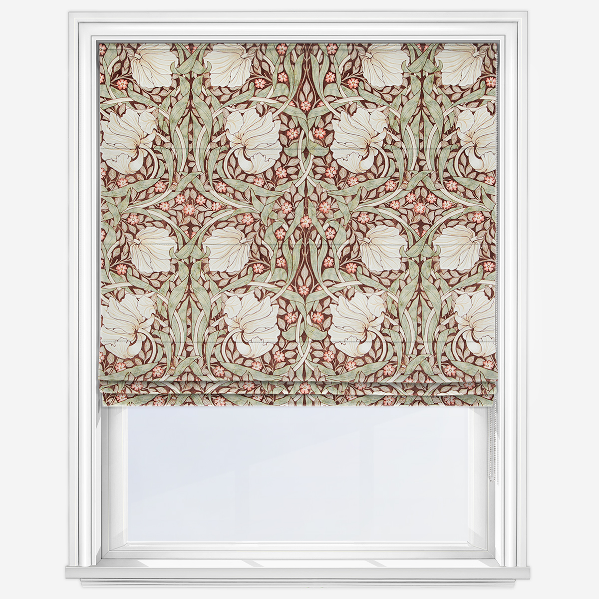 William Morris At Home Pimpernel Velvet Brick Roman Blind