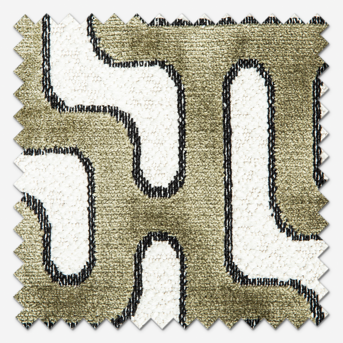 Casamance Bryce Kaki Curtain | Blinds Direct