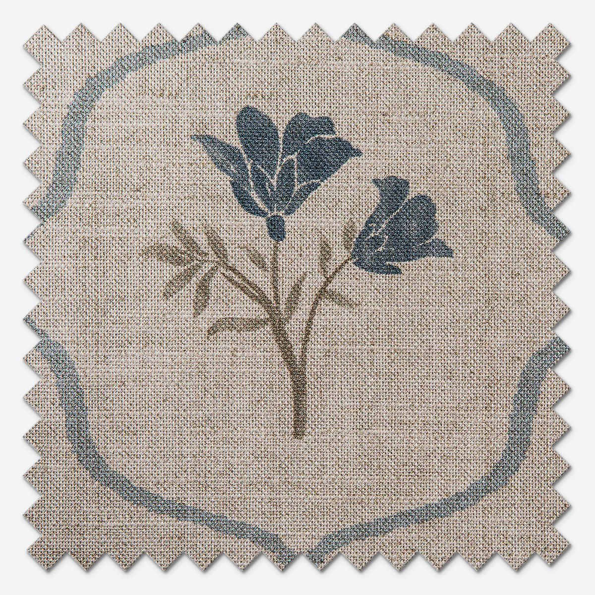 Emily Bond Margot Steel Blue Roman Blind | Blinds Direct