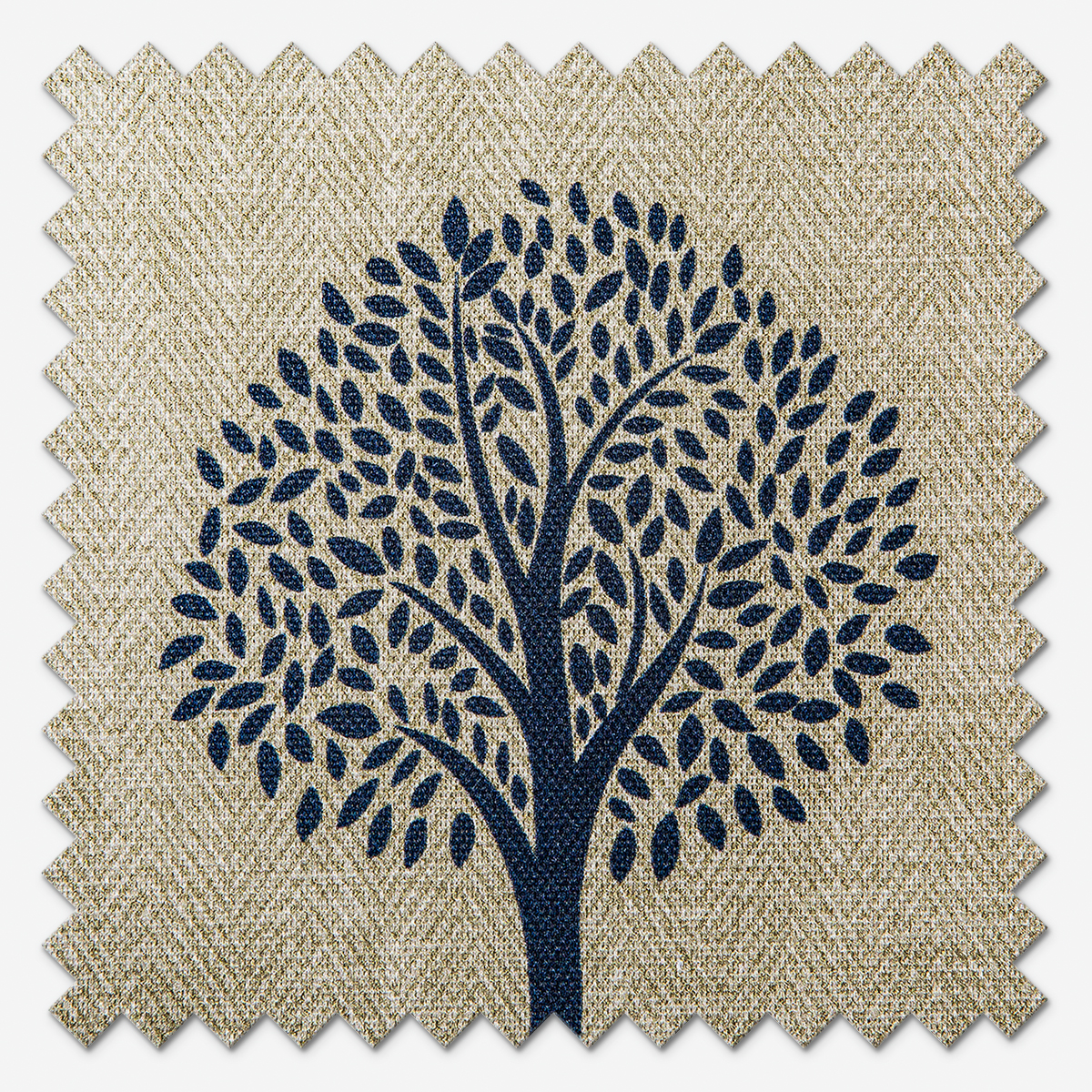 Emily Bond Yew Tree Navy Roman Blind | Blinds Direct