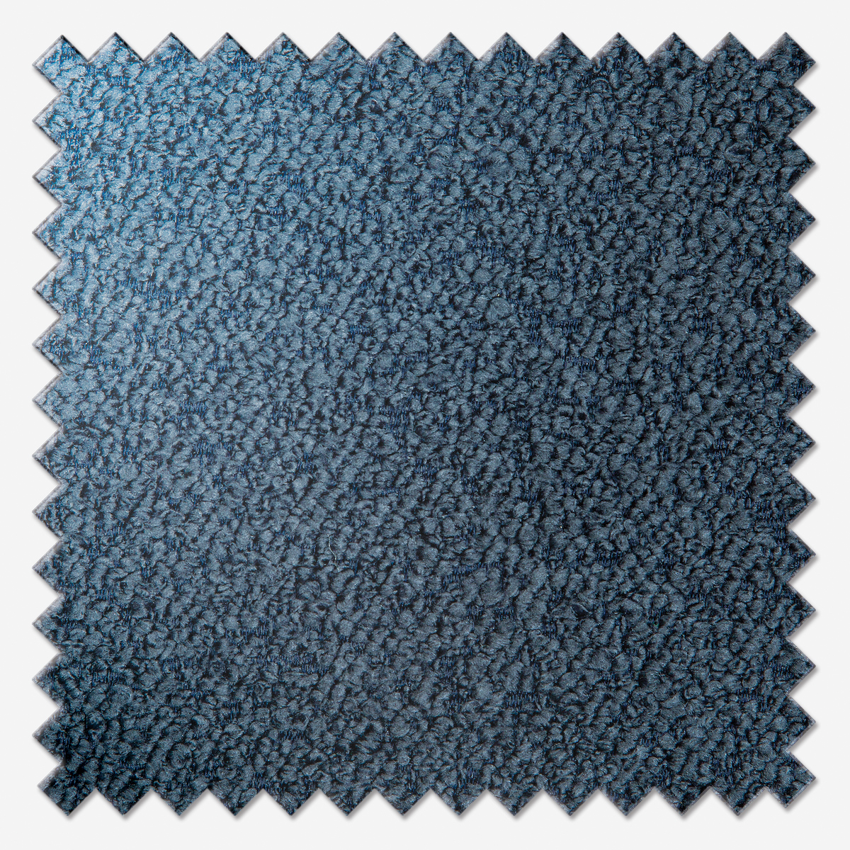 Lux Boucle Oxford Blue Curtain | Blinds Direct