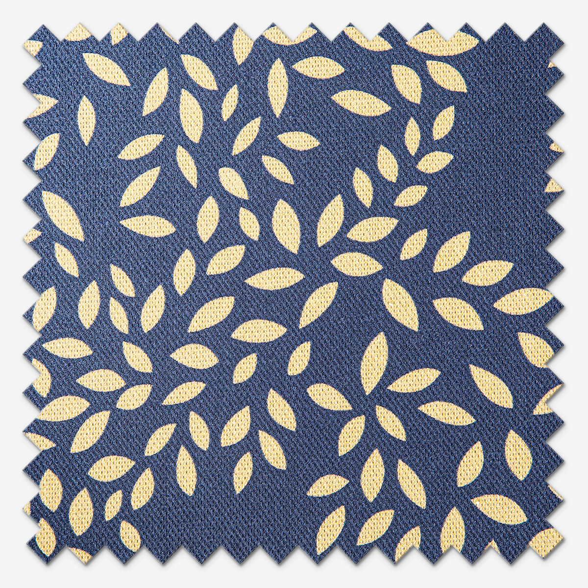 Sara Miller Little Leaves Smokey Blue Roman Blind | Blinds Direct