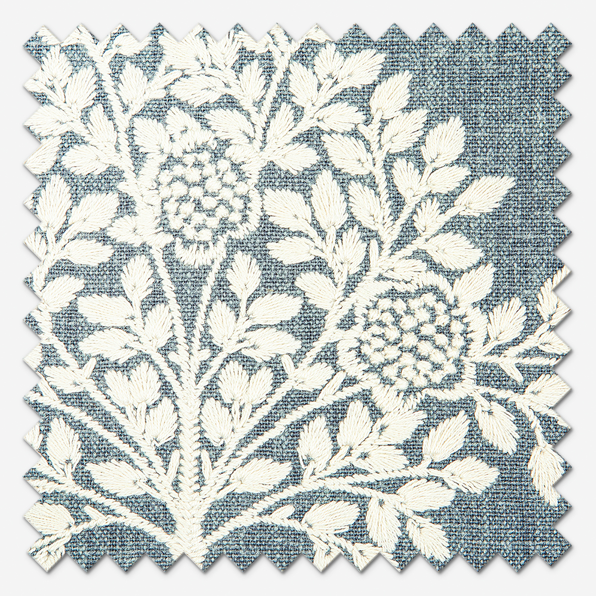 William Morris At Home Marigold Tree Embroidery Woad Curtain | Blinds ...