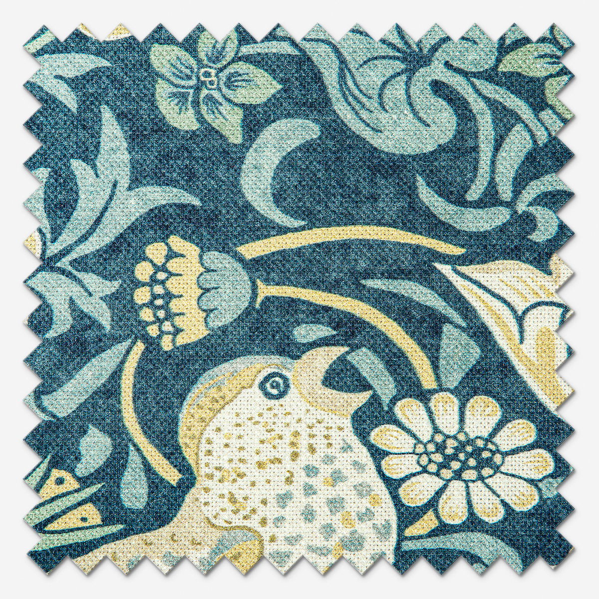 William Morris At Home Strawberry Thief Woad Roman Blind | Blinds Direct
