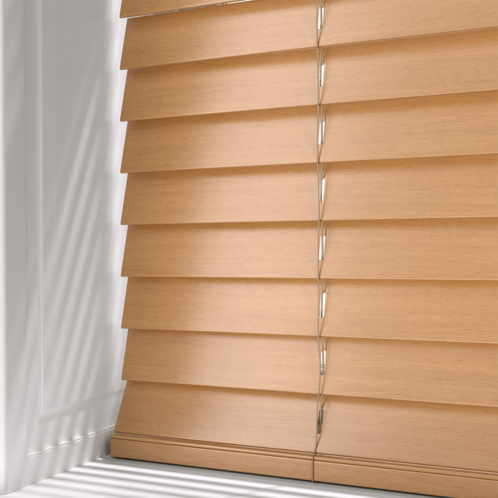 Opulence Light Oak Wooden Venetian Blind | Blinds Direct