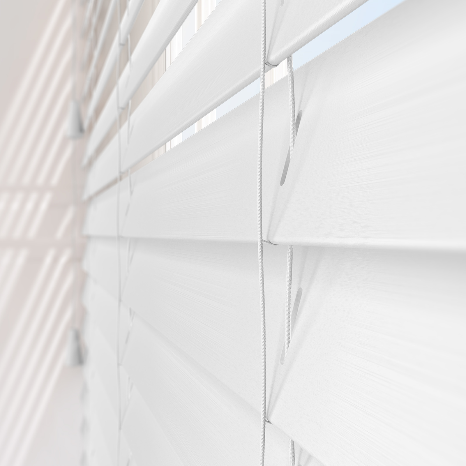 Opulence Bamboo White Wooden Venetian Blind | Blinds Direct