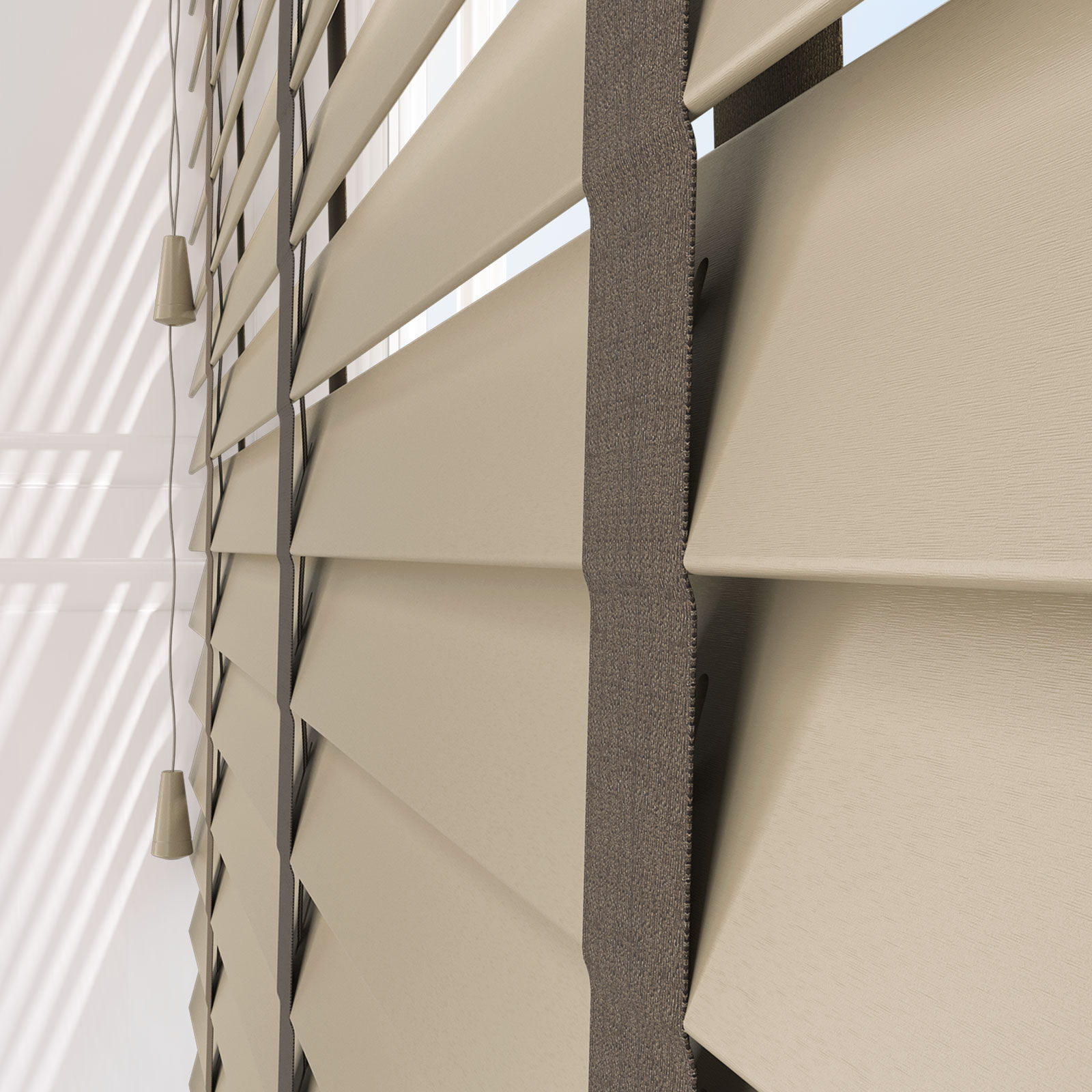 Opulence Pebble with Stealth Tapes Wooden Venetian Blind | Blinds Direct