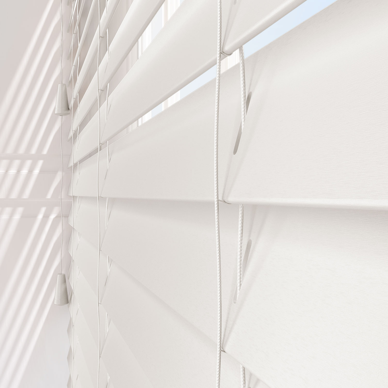 Opulence Brilliant White Wooden Venetian Blind | Blinds Direct