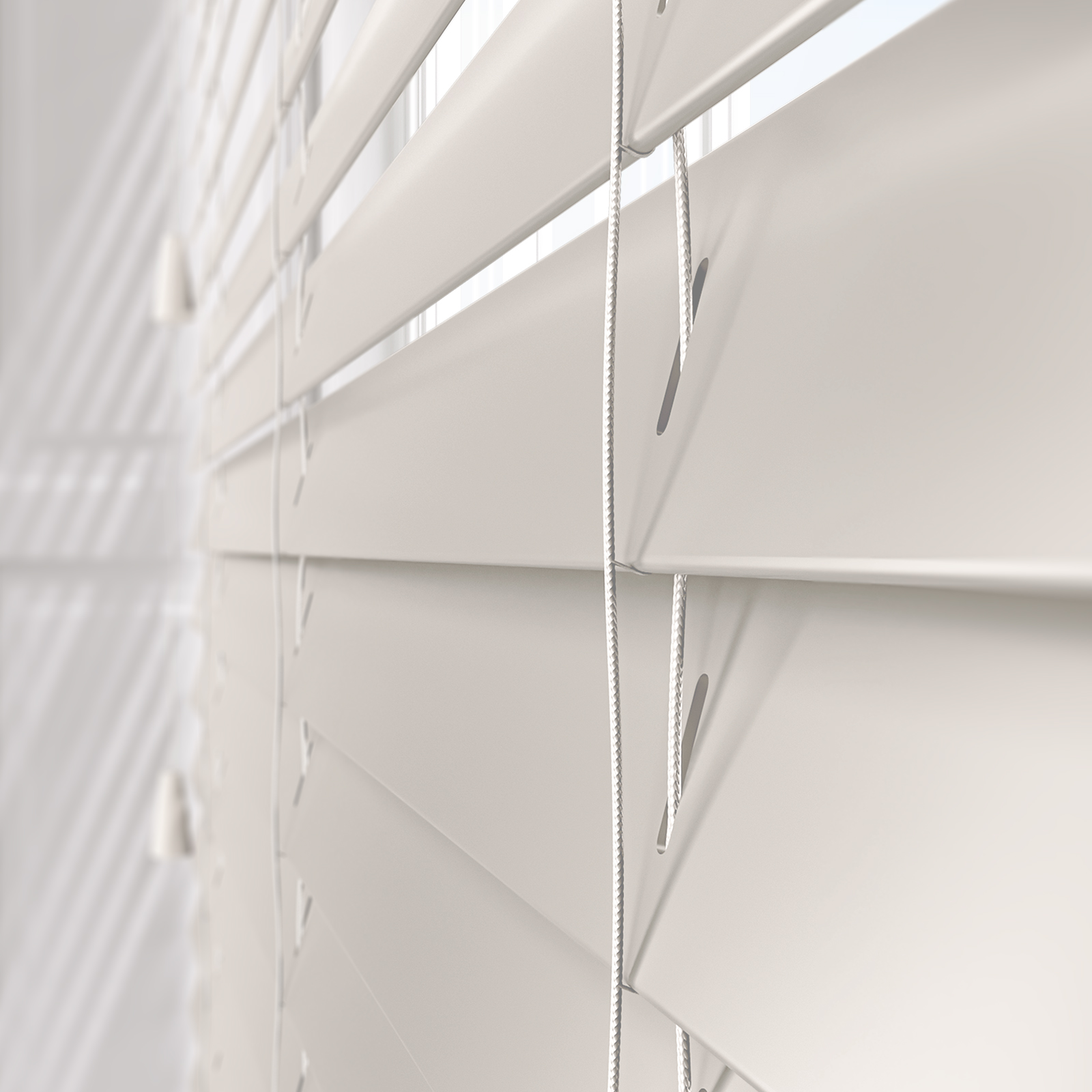 WoodLux Alabaster Faux Wood Venetian Blind | Blinds Direct