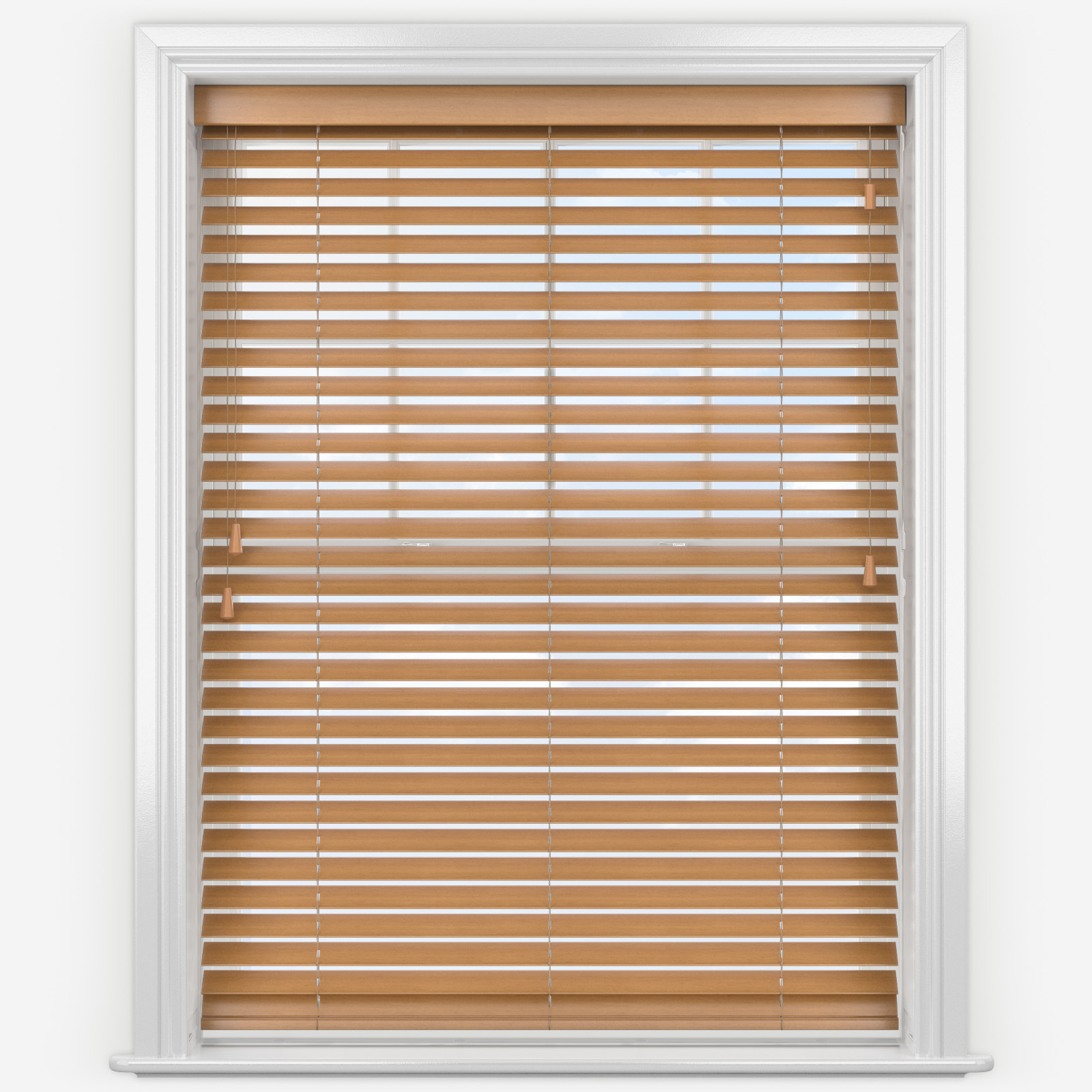 Opulence Light Oak Wooden Venetian Blind | Blinds Direct