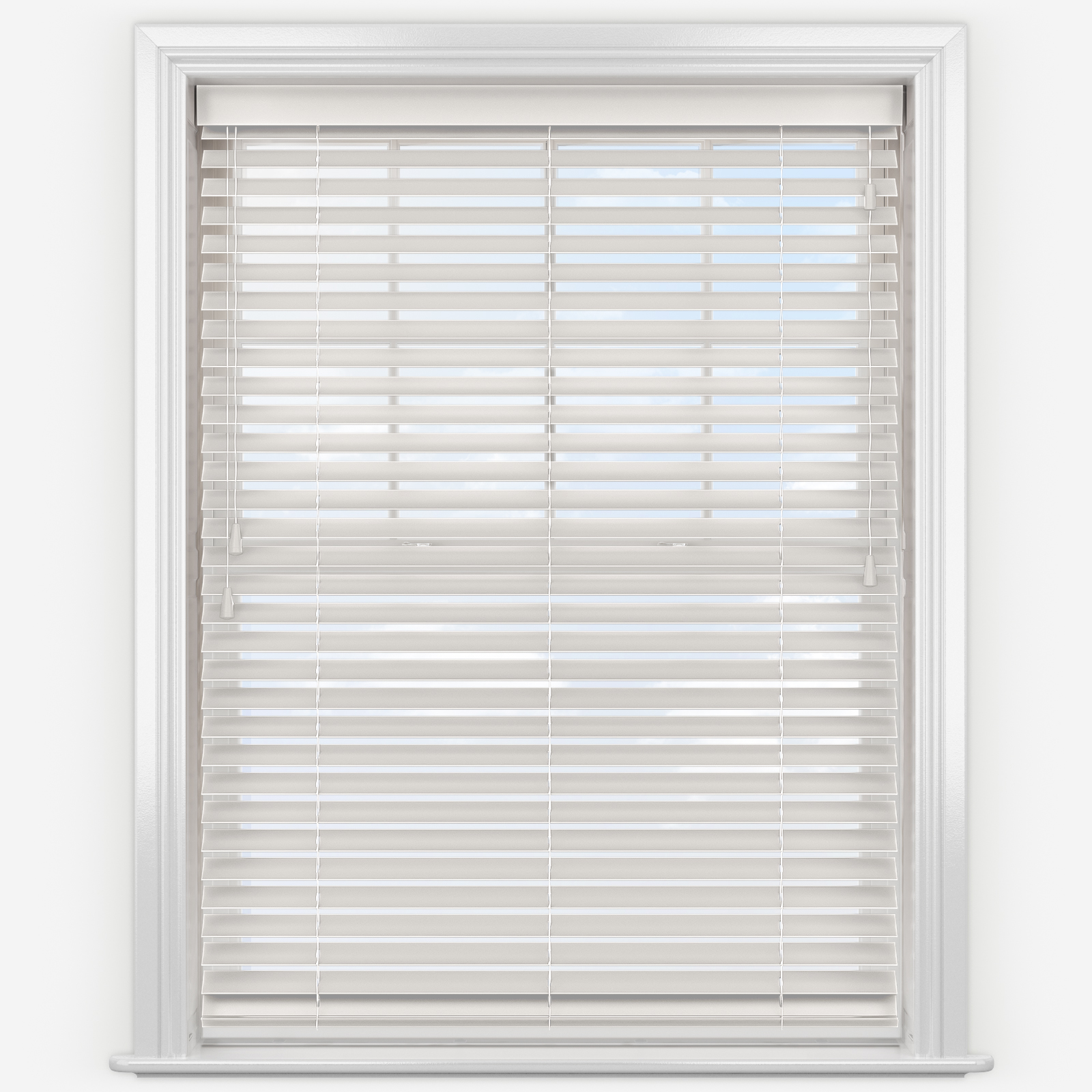 WoodLux Alabaster Faux Wood Venetian Blind | Blinds Direct