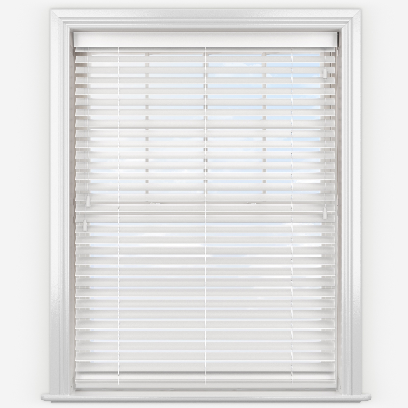 WoodLux Bright White Faux Wood Venetian Blind | Blinds Direct