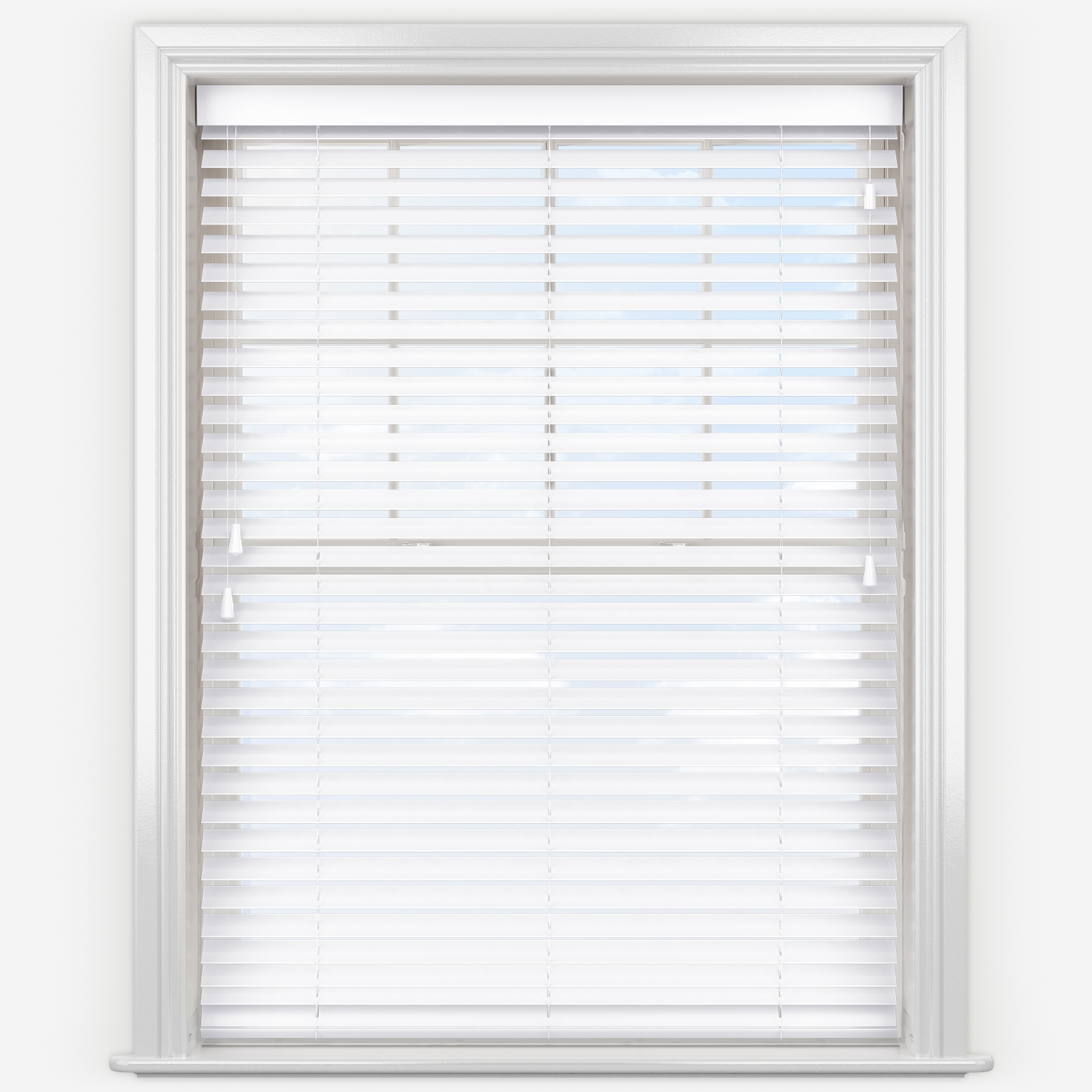 WoodLux Ultra White Faux Wood Venetian Blind | Blinds Direct