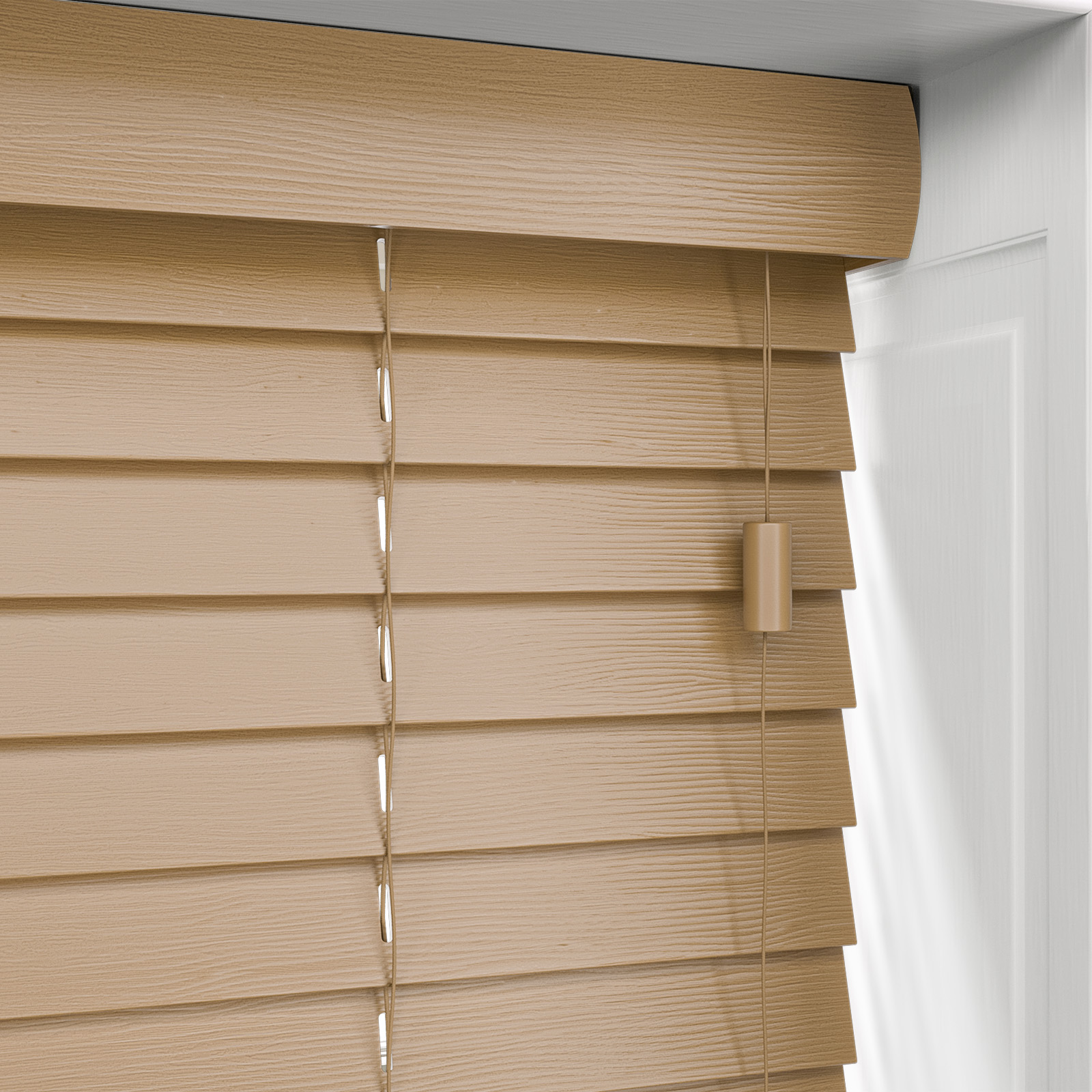 WoodLux Elegant Oak Faux Wood Venetian Blind | Blinds Direct