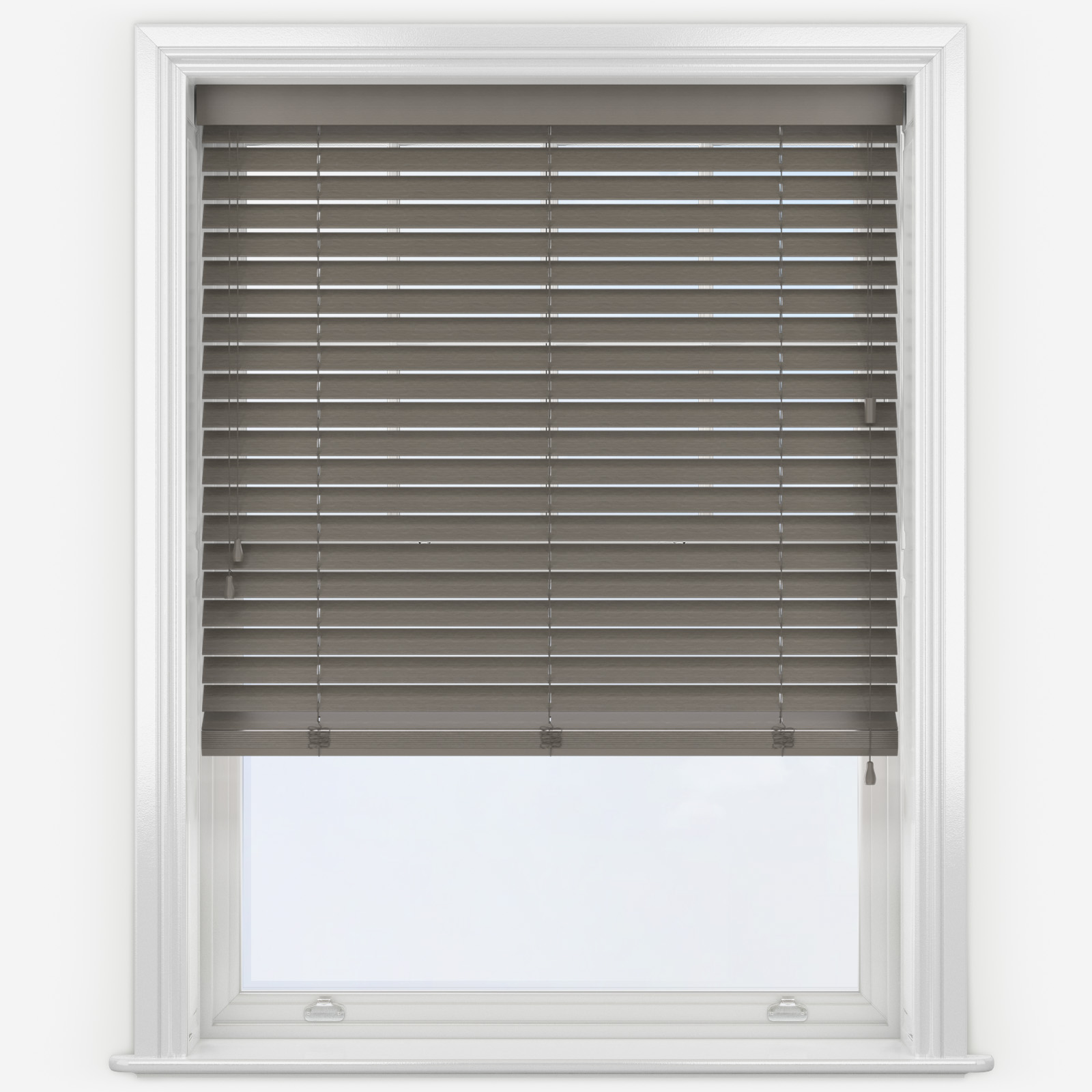 Aspect Graphite Grey Faux Wood Venetian Blind | Blinds Direct