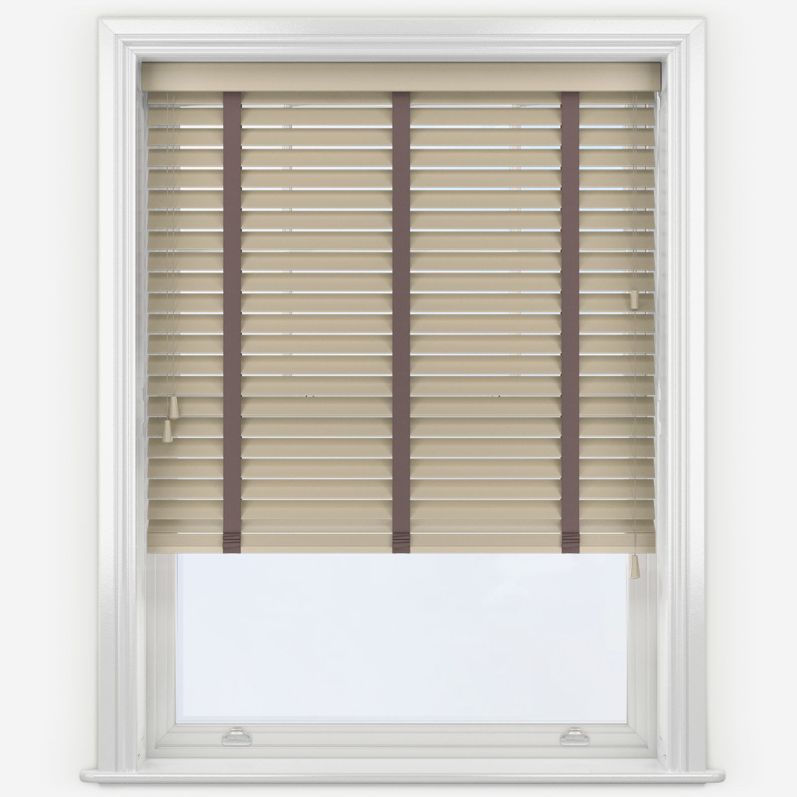 Opulence Pebble with Stealth Tapes Wooden Venetian Blind | Blinds Direct