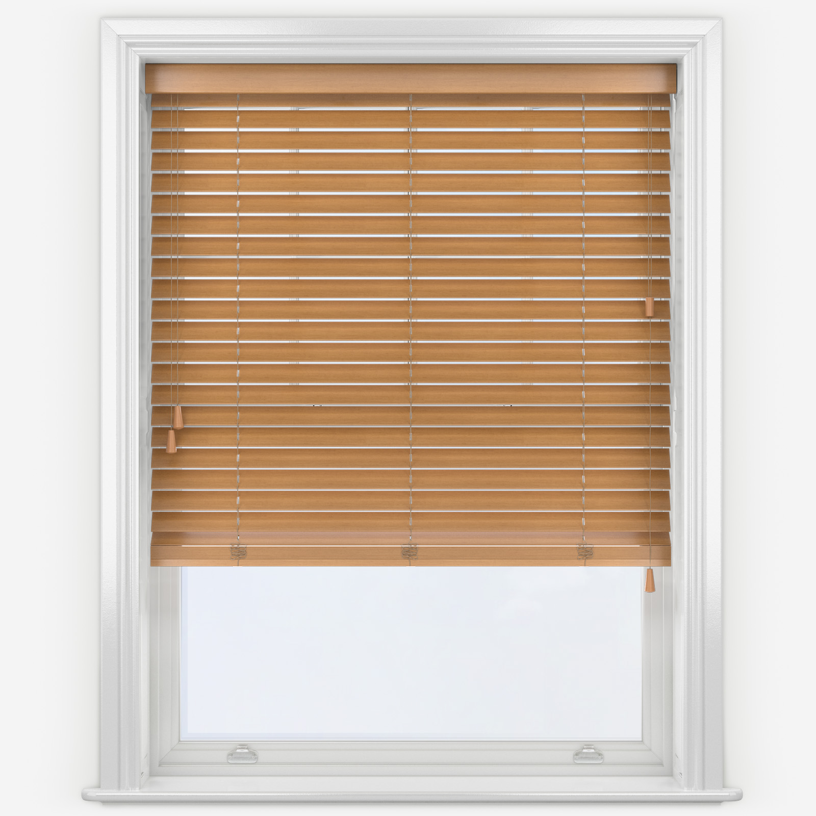 Opulence Light Oak Wooden Venetian Blind | Blinds Direct