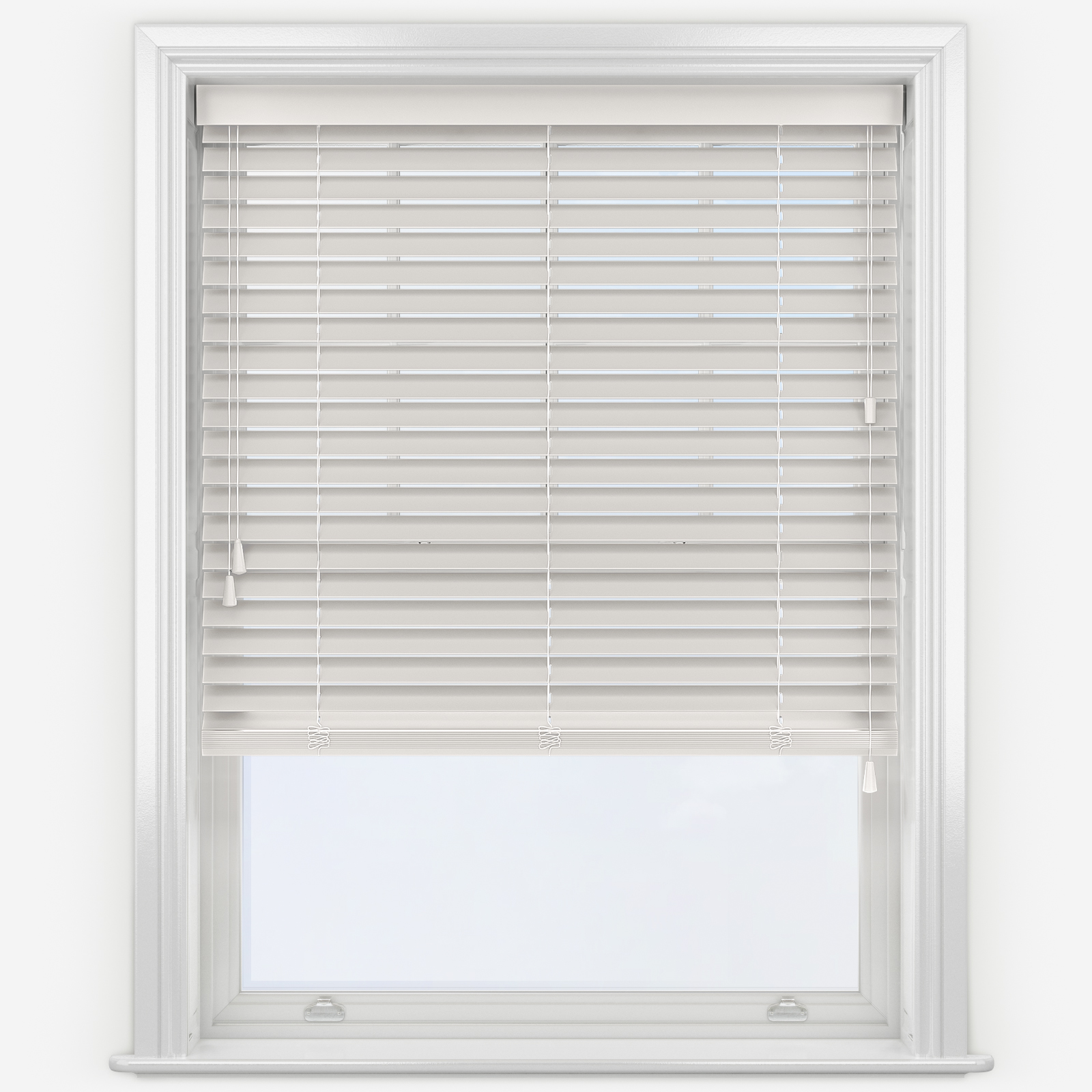 WoodLux Alabaster Faux Wood Venetian Blind | Blinds Direct